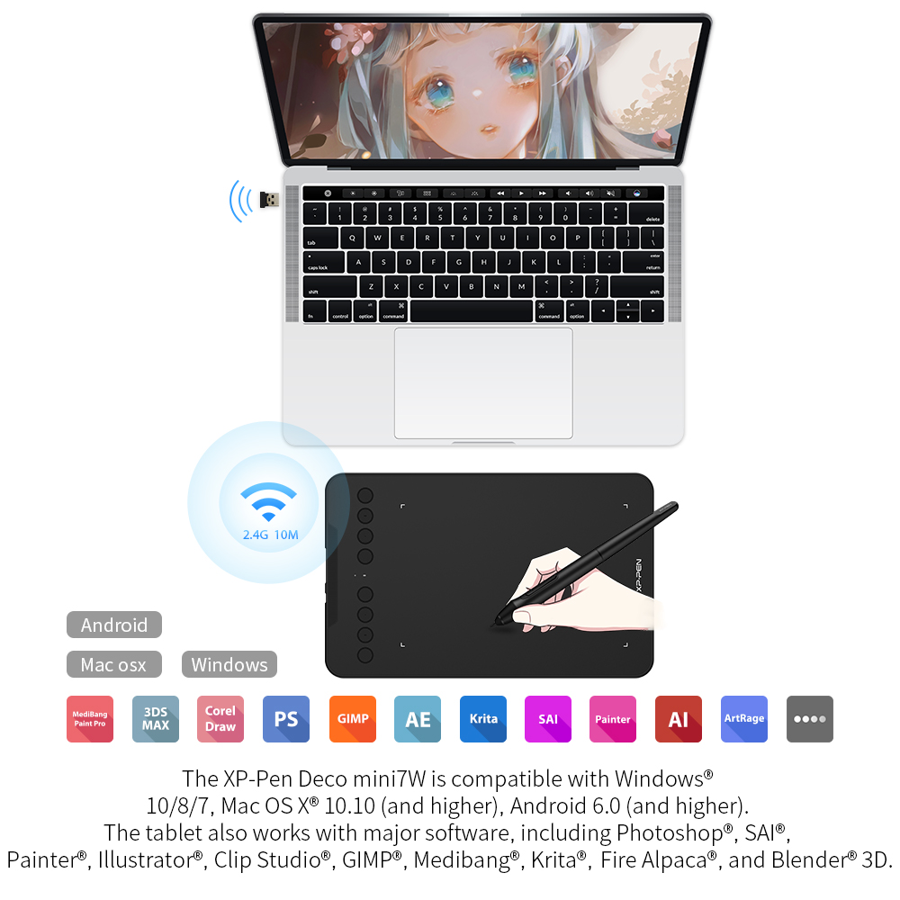 Deco mini7W Wireless | XPPen Poland Official Store Deco mini7W Wireless | XPPen Poland Official Store